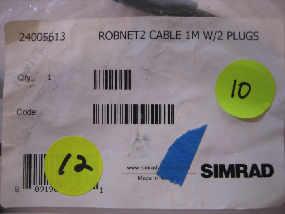 Simrad Robnet 2 Robnet2 1 meter Cable PLUG ON BOTH ENDS - NEW for AP25 ...