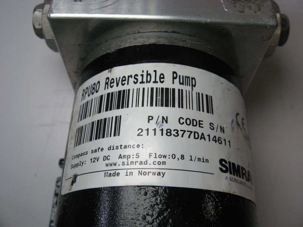 Simrad RPU80 US Autopilot Pump Reversible PN 21118377 12VDC Tested ...
