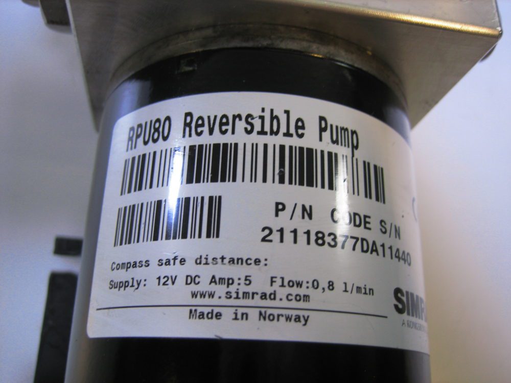 Simrad RPU80 US Boat Autopilot Pump Reversible PN 21118377 12VDC~Tested ...