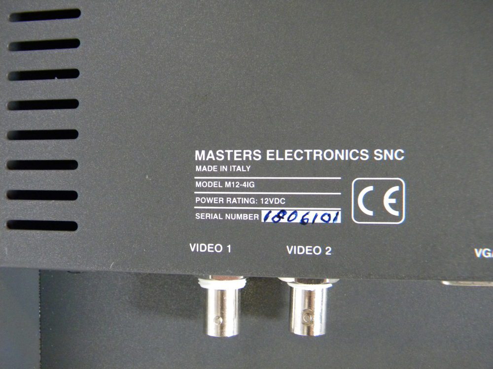Masters Electronics 12'' Glass Bridge Monitor - M12-4LG + DVI&VGA ...