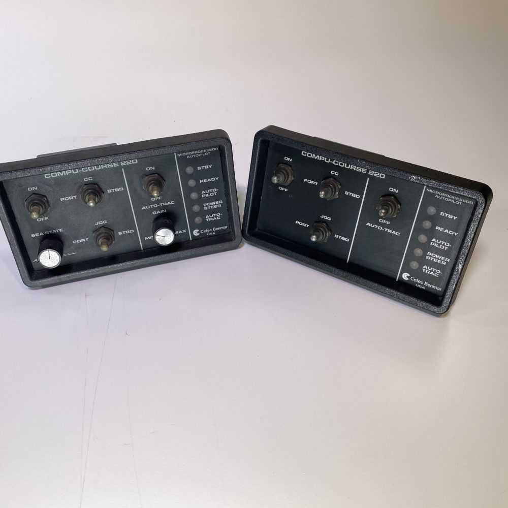 Cetec Benmar Compu Course 220 LOT OF 2 CONTROL HEADS for Autopilot AS ...