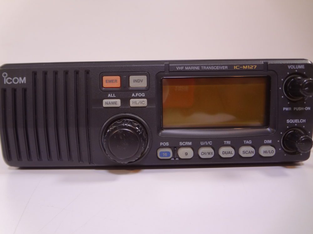 Icom IC-M127 VHF/FM Radio Marine Transceiver Unit w/ Hand Mic - Tested ...