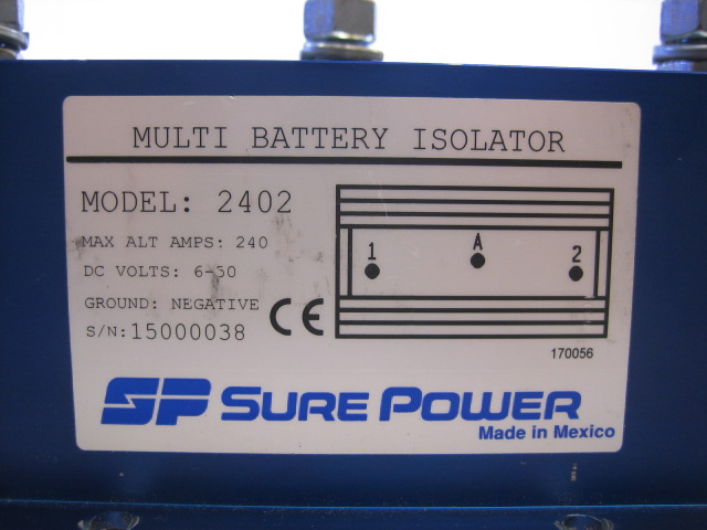 Sure Power 2402 ~ 240Amp Multi-Battery Isolator 1-Input 2-Output Free ...