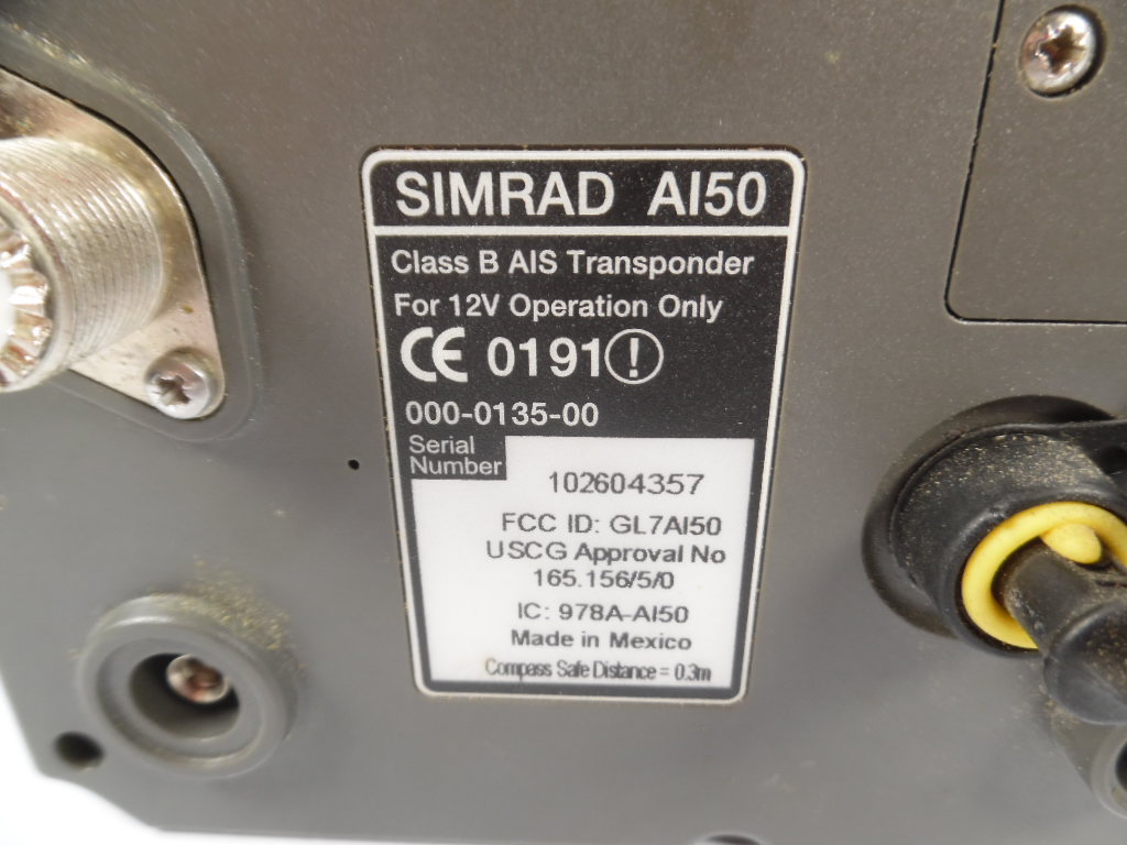 Simrad AI50 Class B AIS Transponder - FOR PARTS OR REPAIR - Max Marine ...
