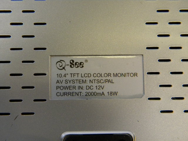 Q-See 10.4'' TFT LCD Color Monitor JV-M104EA w/ Power&Bracket F/ Parts ...