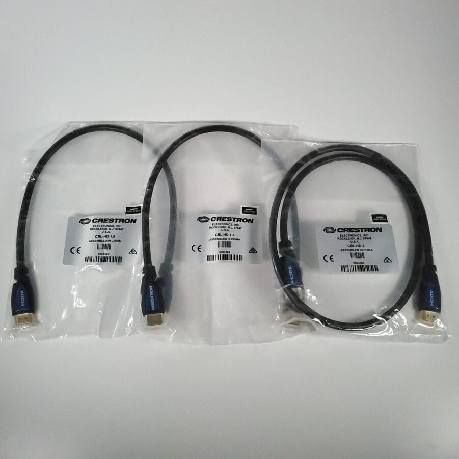 Crestron (2) 1.5' CBL-HD-1.5 / (1) 3' CBL-HD-3 - High Speed HDMI Cables ...