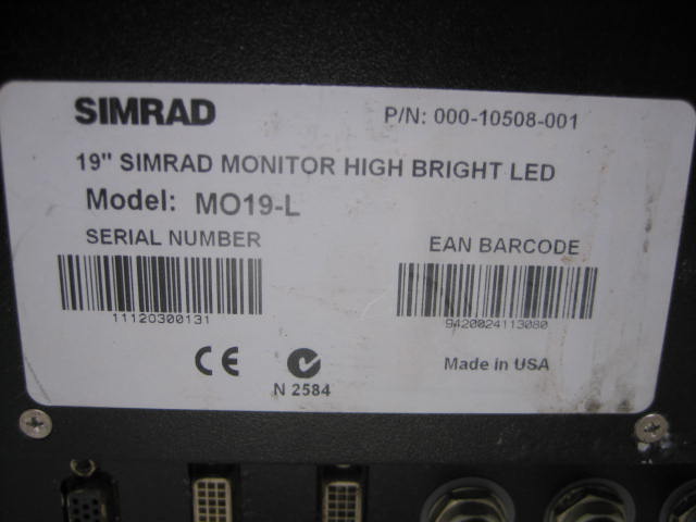 Simrad Glass Bridge 19" MO19-L LED Backlight High Bright Marine Monitor ...