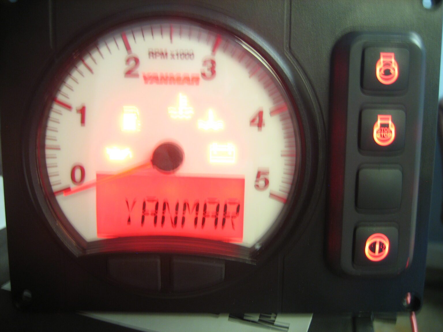 Yanmar 164100-30110 B25 Metric Medallion Control Panel w/Tachometer ...