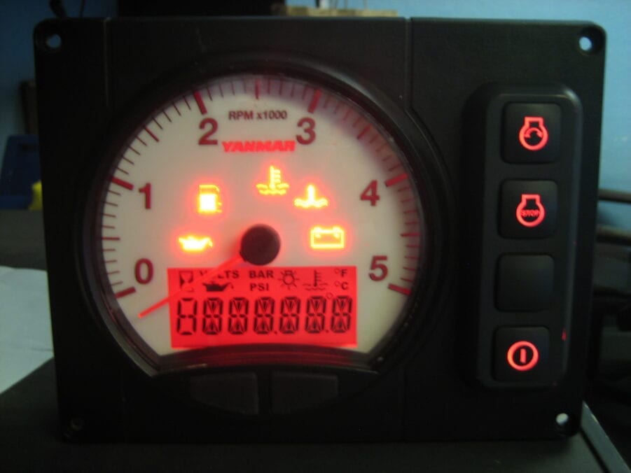 Yanmar B25 164100-30110 Metric Medallion Control Panel w/Tachometer ...