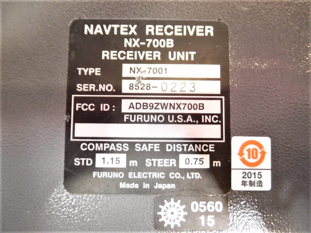 Furuno NX-700B Weatherfax/Navtex Receiver - NX-7001 - Tested - Read ...