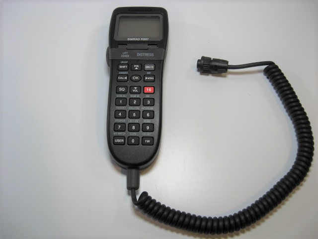 SIMRAD RS87 AHS87 Marine VHF Radio Handset Re-Built Cable Tested ...