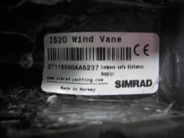 Simrad IS20 Wind Vane PN:27118090AA6237 - For Parts / Repair - Free ...