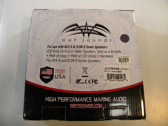 Wet Sounds LED Ring Kit REV8-RGB for 8in Tower Speakers - New in Box ...