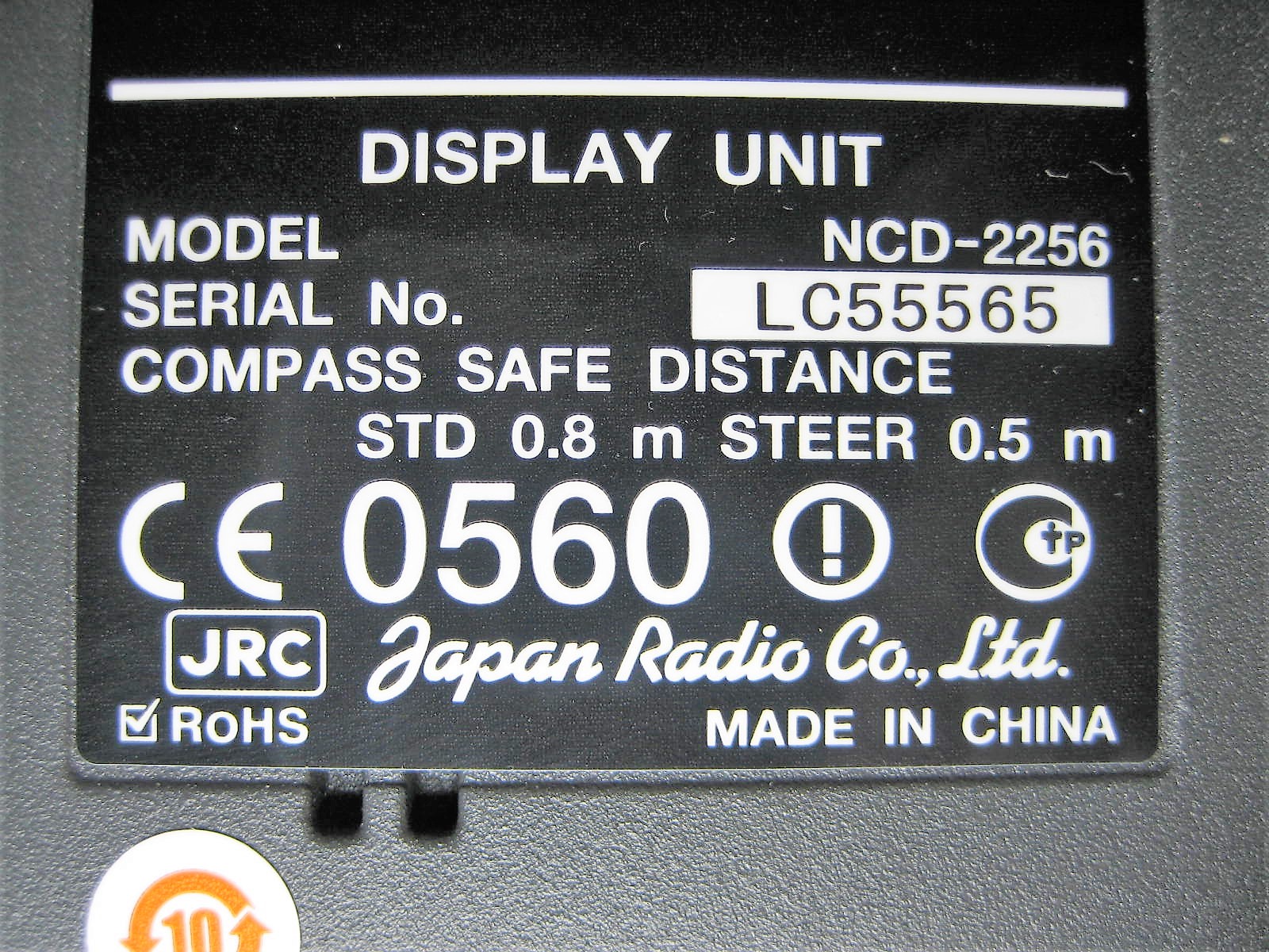 NEW OLD STOCK JRC JMA-1030 Series Marine Radar Display Unit W/Manual ...