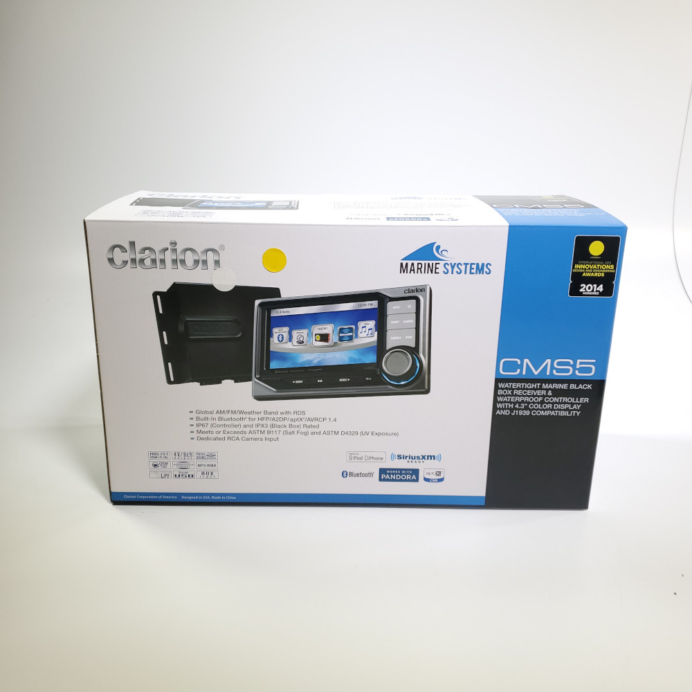 Clarion CMS5 - Marine Black Box Radio & Waterproof 4.3" Color ...