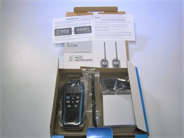 IC-M25 VHF Marine Transceiver - Marine Blue - New - Free Shipping - Max ...