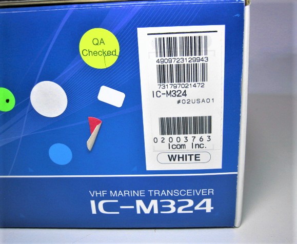 Icom IC-M324 Marine VHF Two-Way Radio Transceiver Unit with Mic-White ...