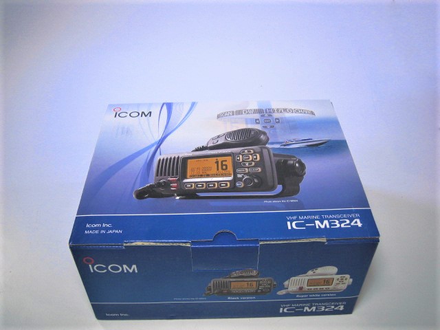 Icom IC-M324 Marine VHF Two-Way Radio Transceiver Unit with Mic-White ...