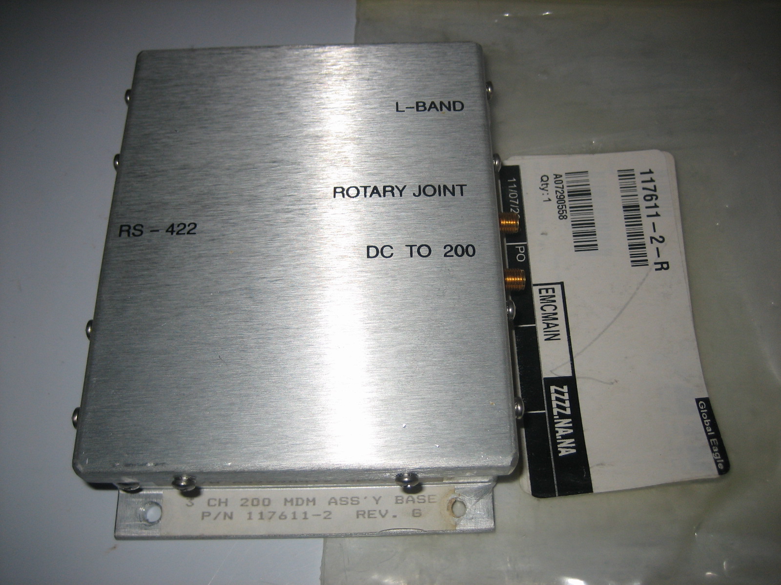 Sea Tel Cobham VSAT Modem Assembly MUX 3 Channel 50 Ohm 117606-2 117611 ...