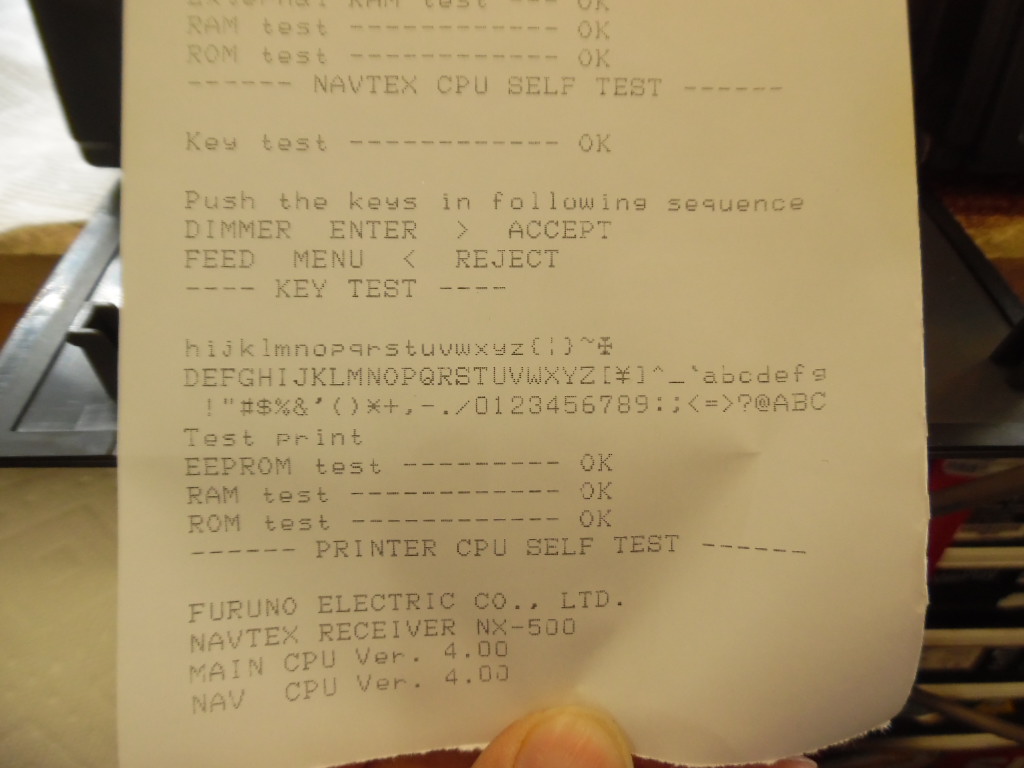 Furuno - NX-500 Navtex Receiver With Integral Printer - Power ON & Self ...