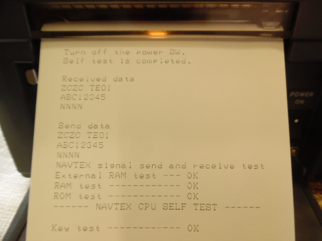 Furuno - NX-500 Navtex Receiver W/ Integral Printer - Power ON Test ...