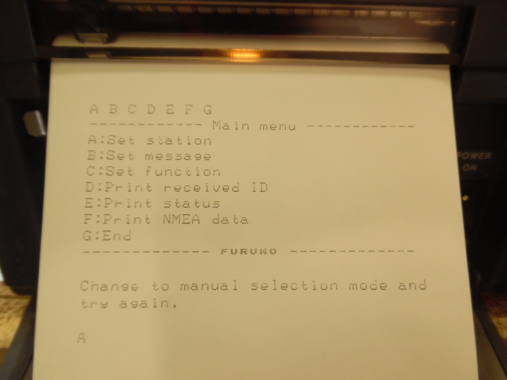 Furuno - NX-500 Navtex Receiver W/ Integral Printer - Power ON Test ...