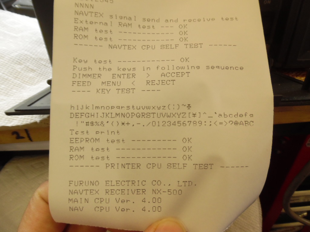 Furuno - NX-500 Navtex Receiver W/ Integral Printer - Power ON Test ...