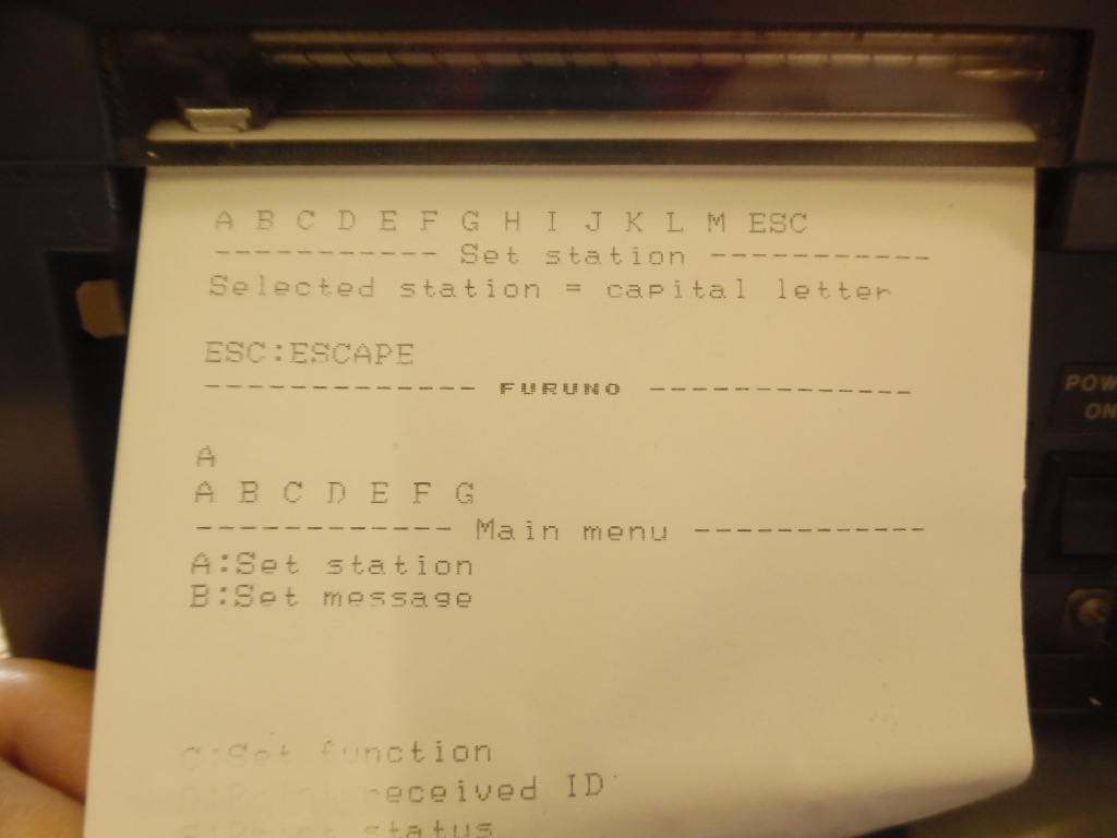 Furuno - NX-500 Navtex Receiver W/ Integral Printer - Power ON Test ...