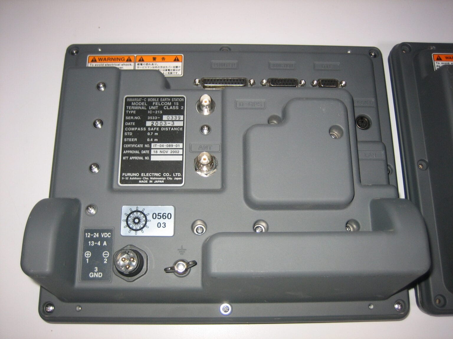 Furuno IC-215 Terminal Unit - Inmarsat-C Mobile Earth Station Felcom 15 ...
