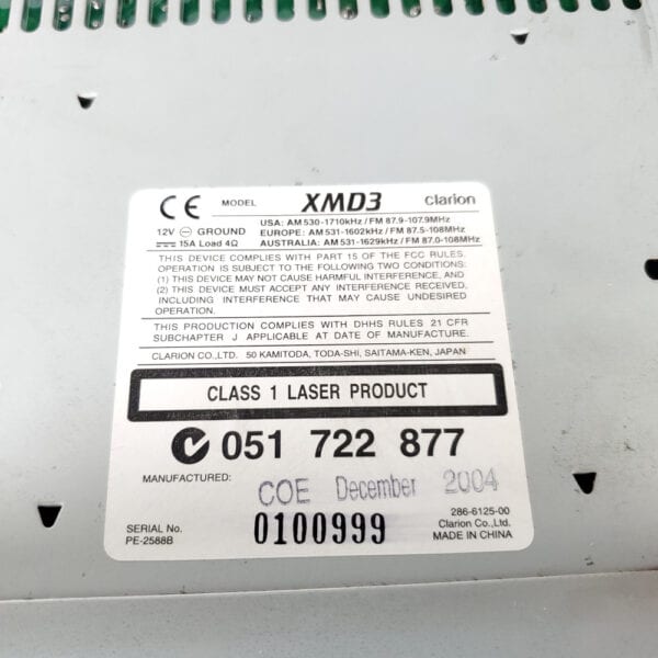 Clarion XMD3 - Marine CD AM/FM Sirius XM Radio Boat Stereo System - AS ...