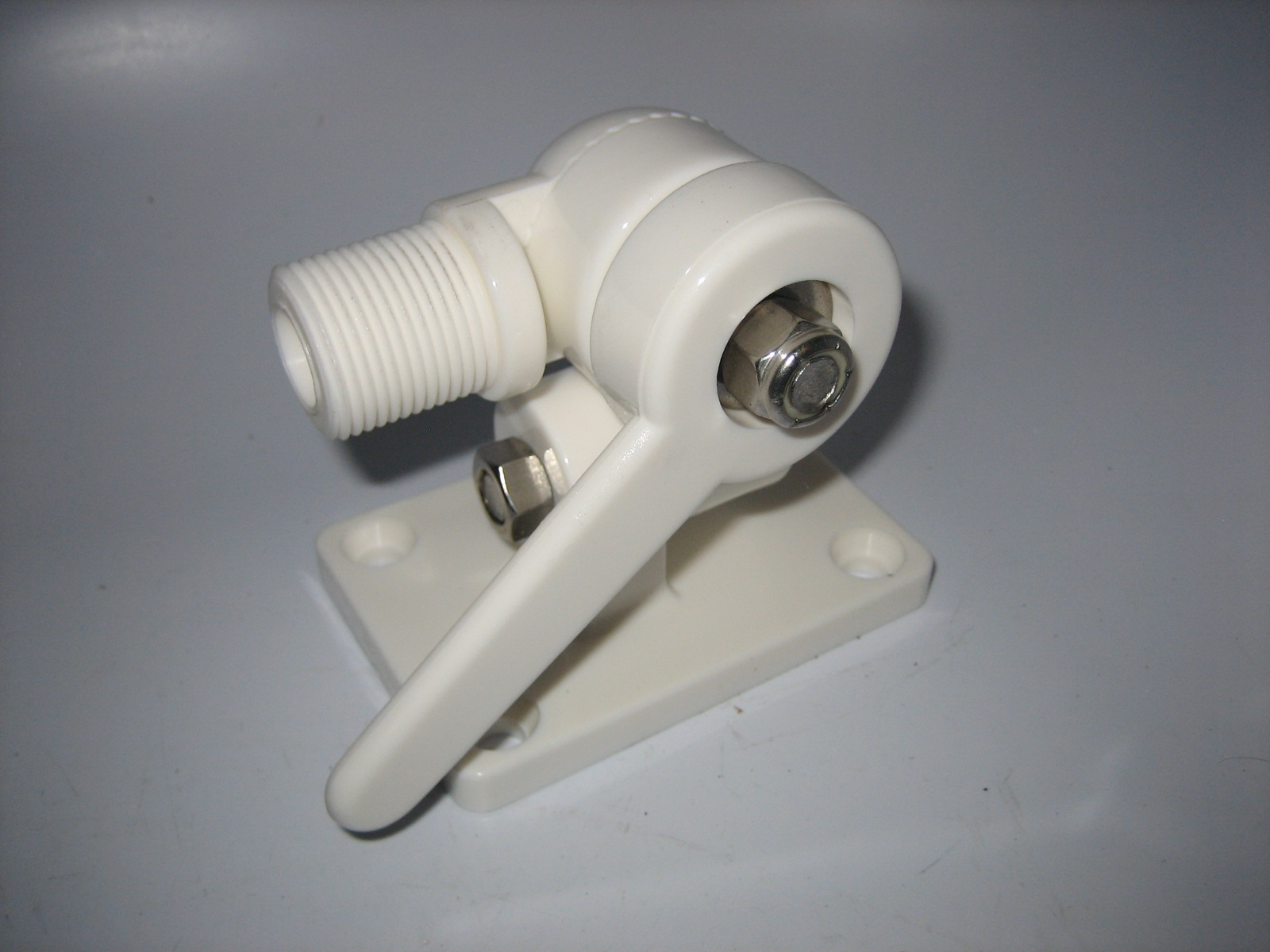 D Lilly 206B Nylon White 4 Way Ratchet Mount for VHF Antenna *NEW* W ...