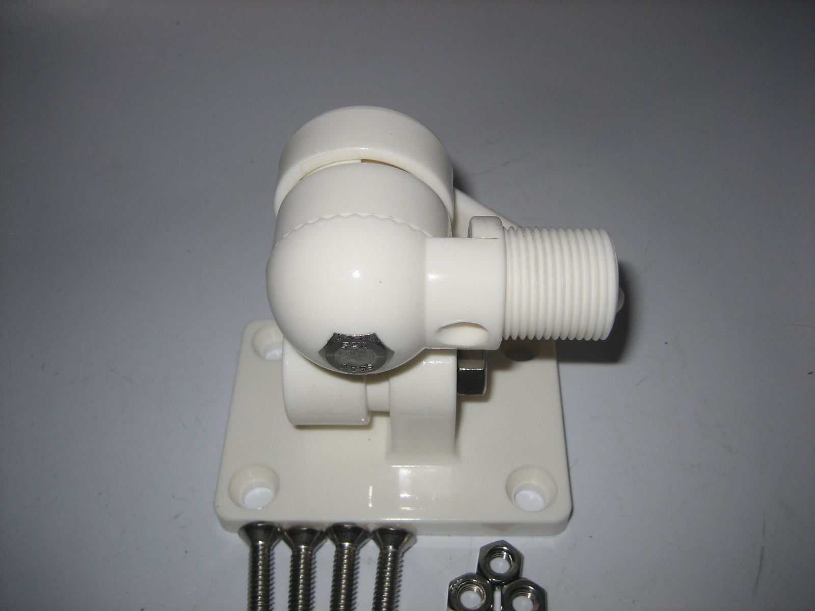 D Lilly 206B Nylon White 4 Way Ratchet Mount for VHF Antenna *NEW* W ...