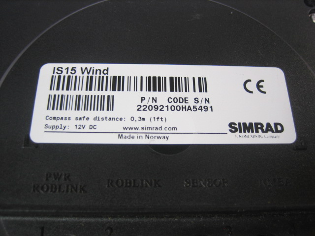 Simrad IS15 Wind Display-22094676 ~ 90 DAY WARR W/Suncover - Free ...