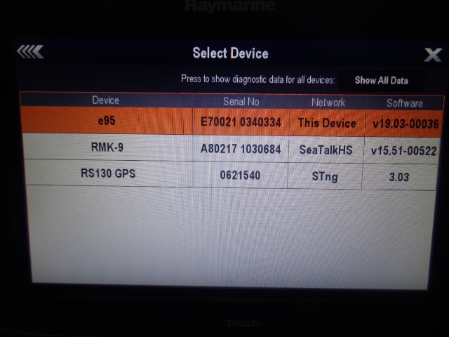 Raymarine e95 Touchscreen MFD Display TESTED / UPDATED E70021 - 90 Day ...