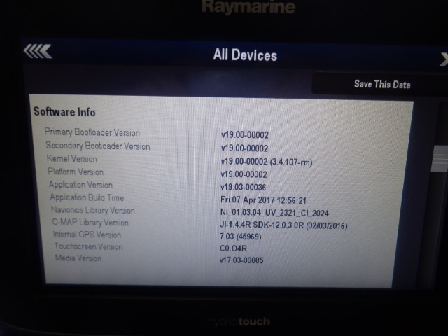 Raymarine e95 Touchscreen MFD Display TESTED & UPDATED E70021 - 90 Day ...