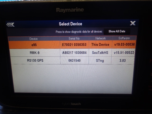 Raymarine e95 Touchscreen MFD Display TESTED & UPDATED E70021 - 90 Day ...