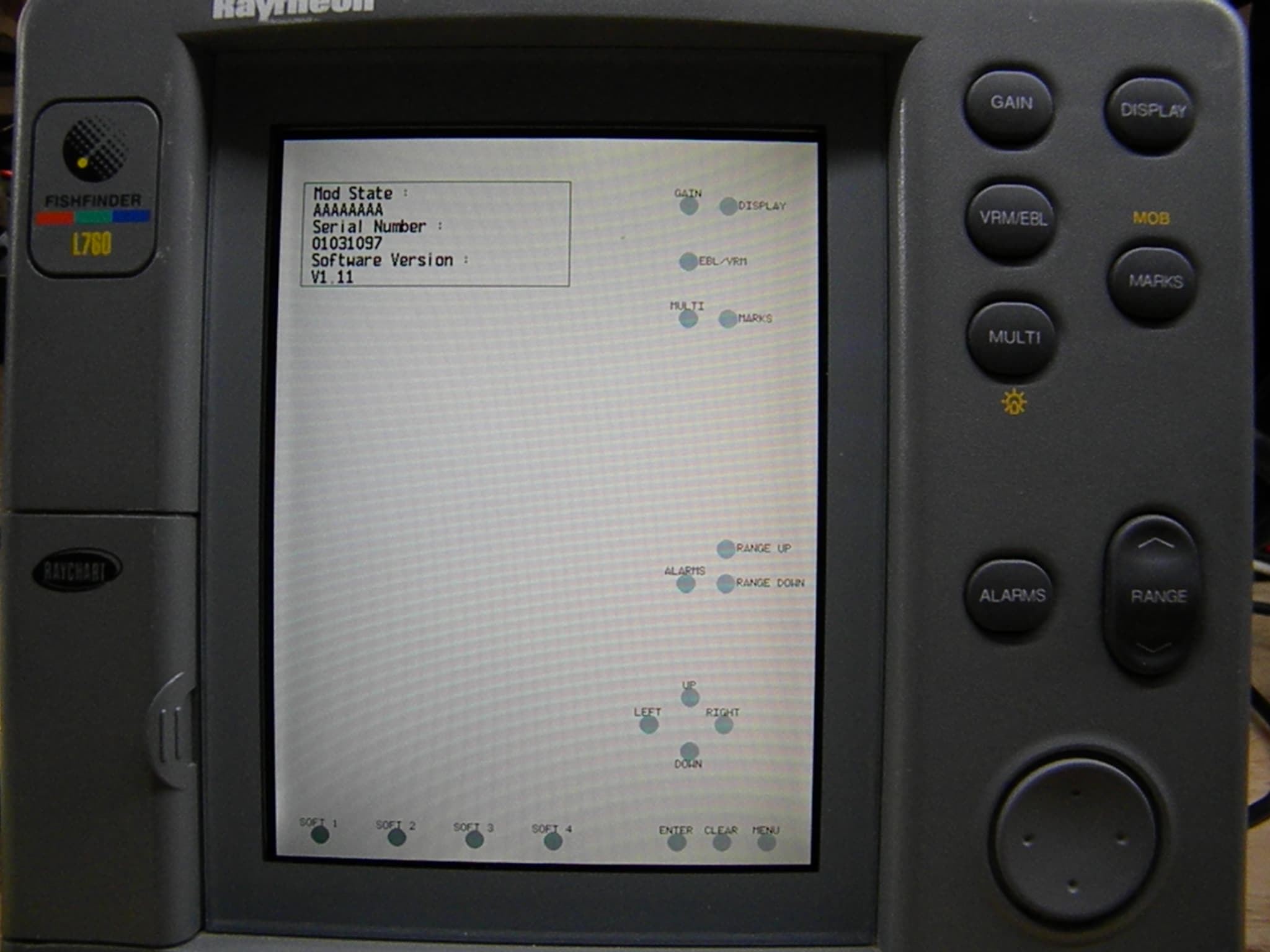 Raytheon Raymarine L760 Fishfinder Display w/Suncover -L760RC- Good ...