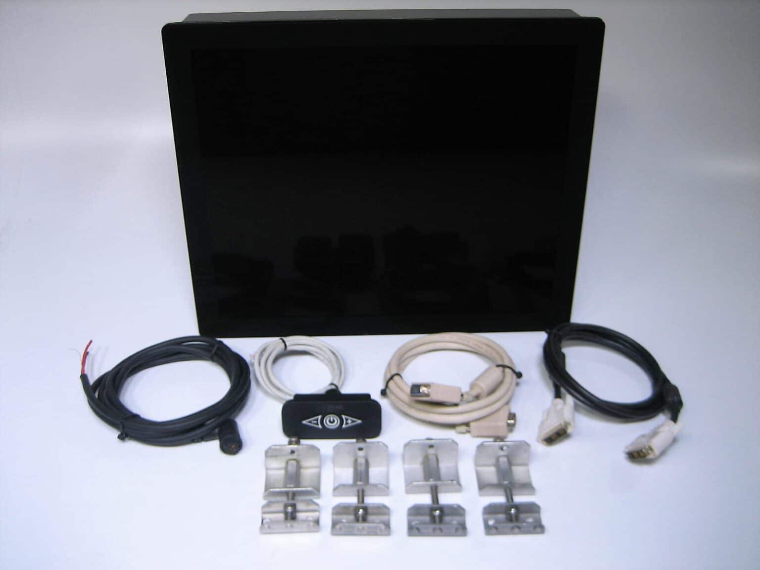 KEP MARINE KEPMGB-19 Glass Bridge Monitor w/ Cables + Mounts -Great Con ...