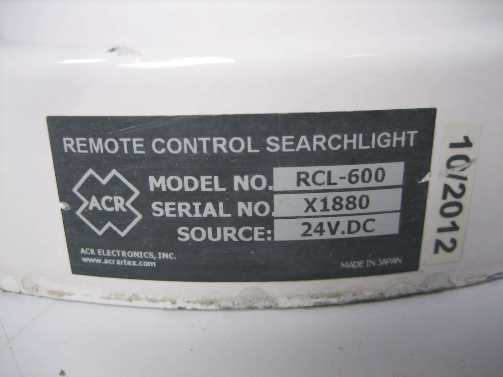 ACR RCL-600A Remote Control 24V Search Light w/ Joystick Panel - Max ...