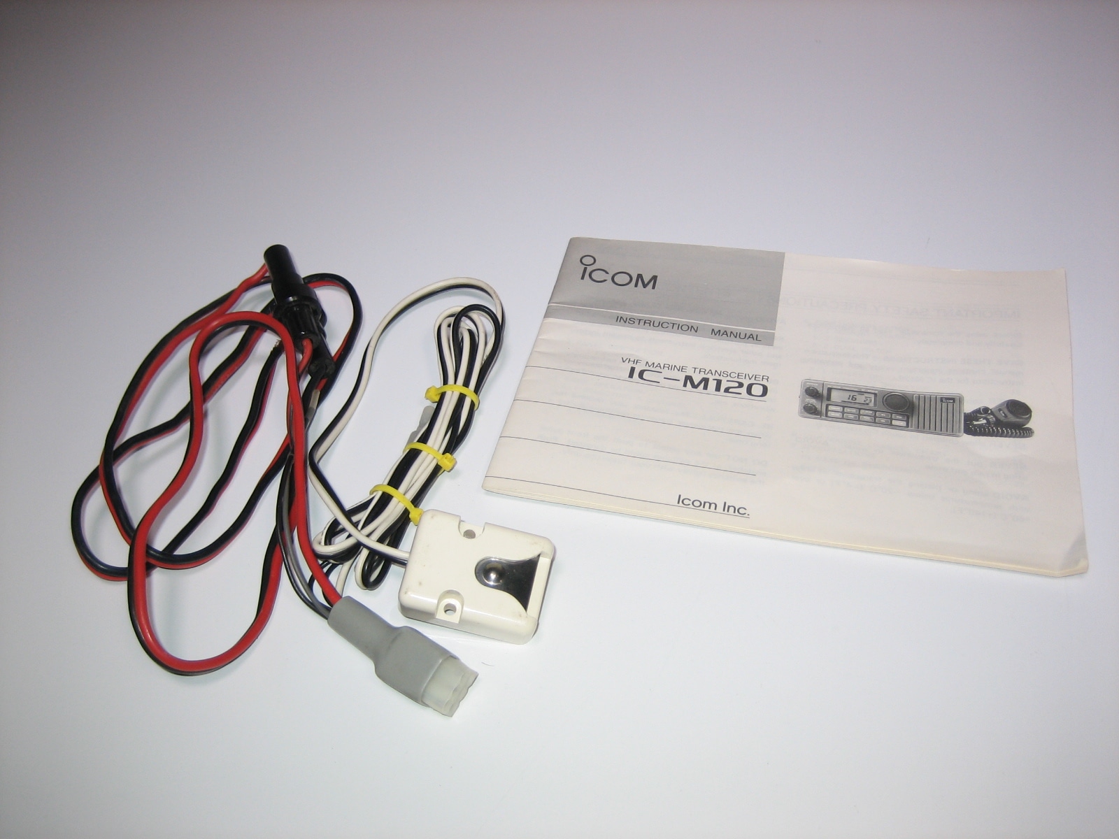 Icom IC-M120 Power Cable, Active Mic Clip, Manual - Max Marine Electronics