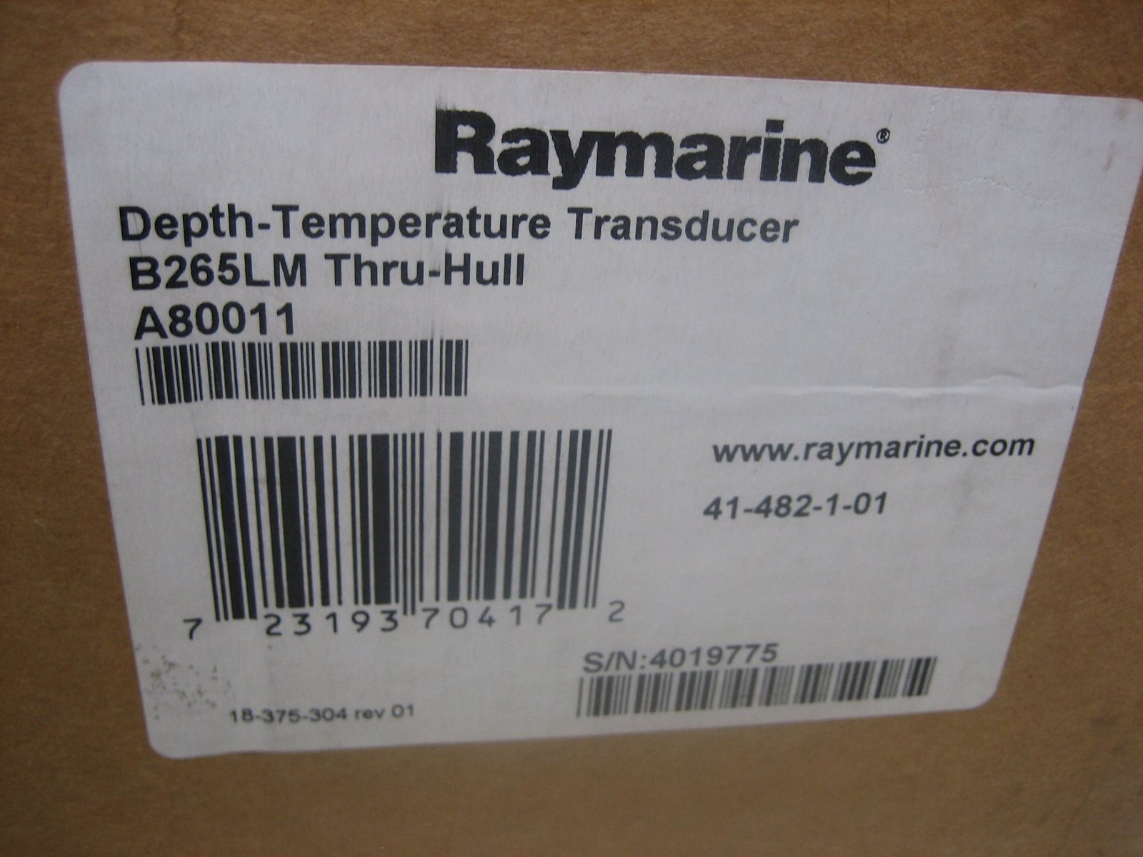 Raymarine A80011 NEW B265LM CHIRP Thru-Hull 1000w 1kw Transducer CP470 ...