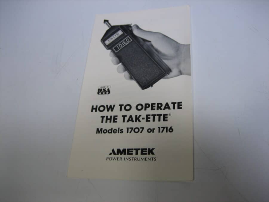 Amatek Tak-Ette Tachometer Diagnostic Tool - MINT - COMPLETE w/NEW ...