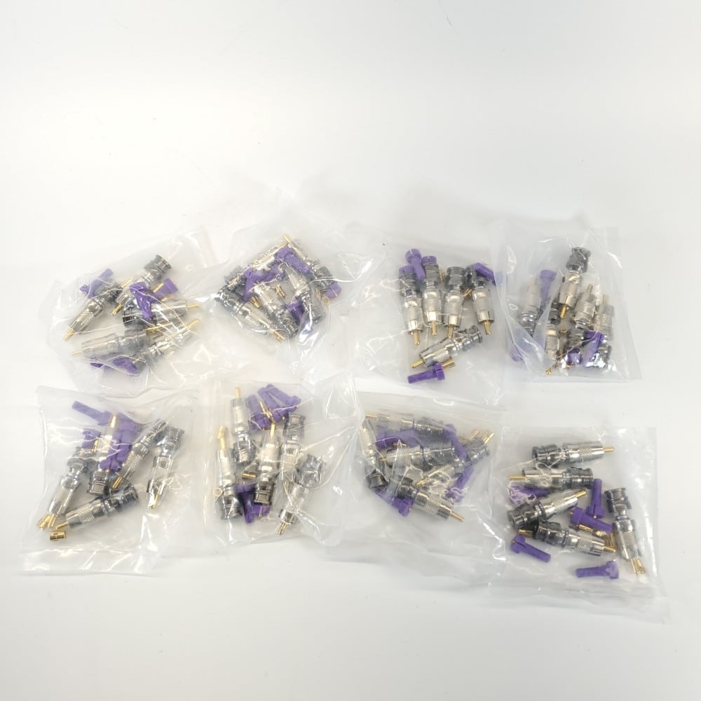 Mini Coax RCA Male Gold Tipped Connectors - LOT OF 40 NEW OLD STOCK ...