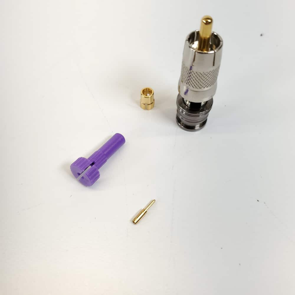 Mini Coax RCA Male Gold Tipped Connectors - LOT OF 40 NEW OLD STOCK ...