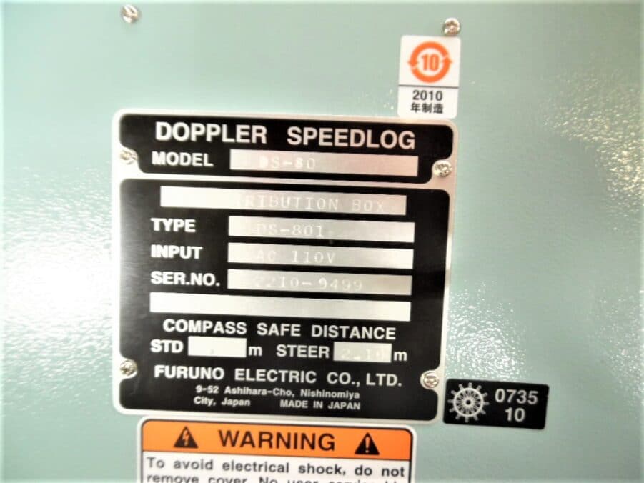 Furuno - DS80 - IMO Compliant Doppler Speed Log - DS-800 DS-801 DS-802 ...