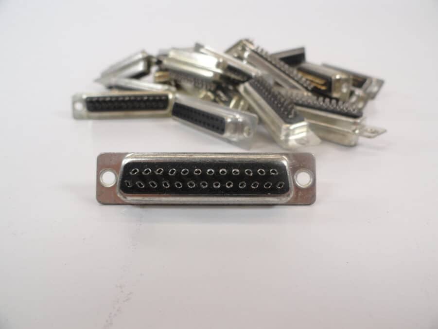 DB25 D-Sub Serial Port 25 Pin Solder Connectors Female Black - LOT OF ...