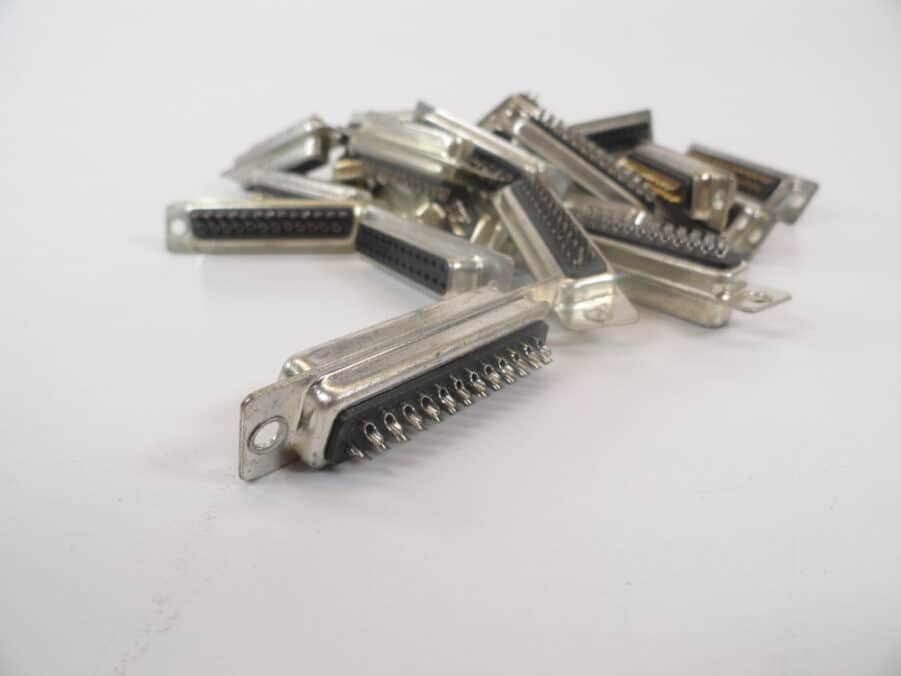 DB25 D-Sub Serial Port 25 Pin Solder Connectors Female Black - LOT OF ...