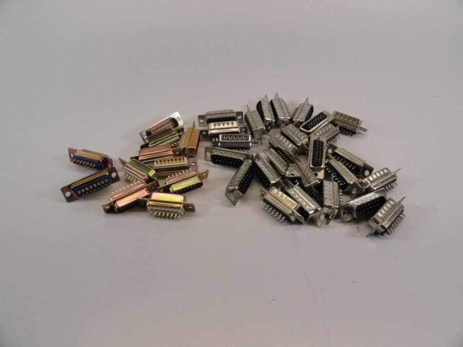 DB15 D-Sub Serial Port 15 Pin Solder Connectors Male LOT 2 Bl / 26 Blk ...