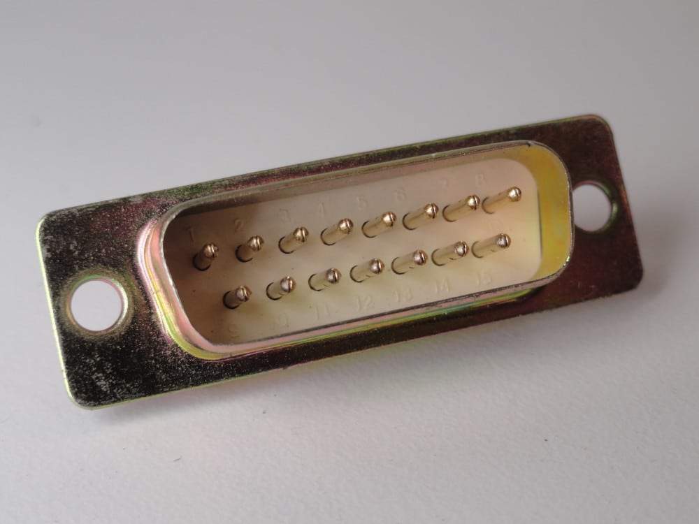 DB15 D-Sub Serial Port 15 Pin Solder Connectors Male LOT 2 Bl / 26 Blk ...