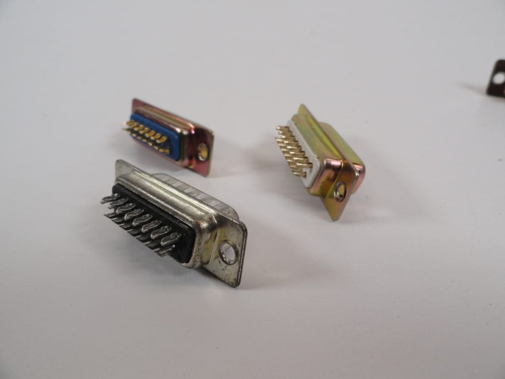 DB15 D-Sub Serial Port 15 Pin Solder Connectors Male LOT 2 Bl / 26 Blk ...